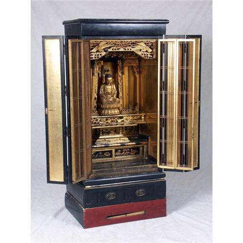 JAPANESE FAMILY ALTAR WITH BUDDHA