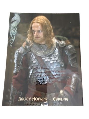 The Lord of the Rings Trilogy Bruce Hopkins Signed Photo
