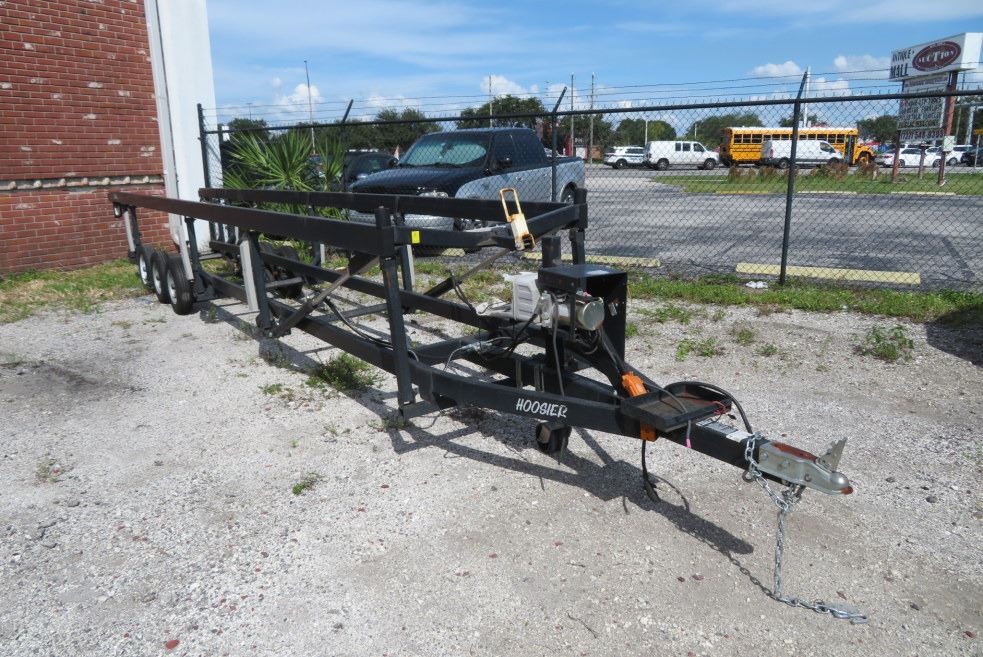 2016 Hoosier # BX325 TT-R Axle 26' Tunnel Hull Boat Trailer w/ Hydraulics
