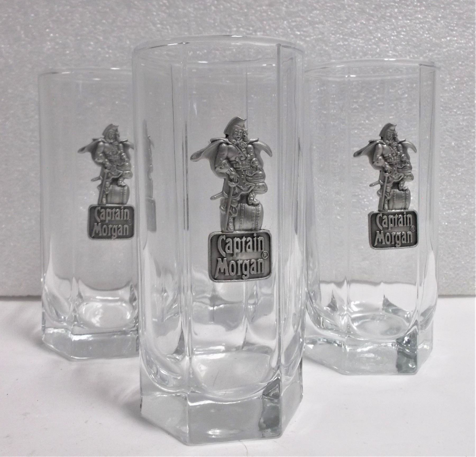 Four Captain Morgan Drink Glasses