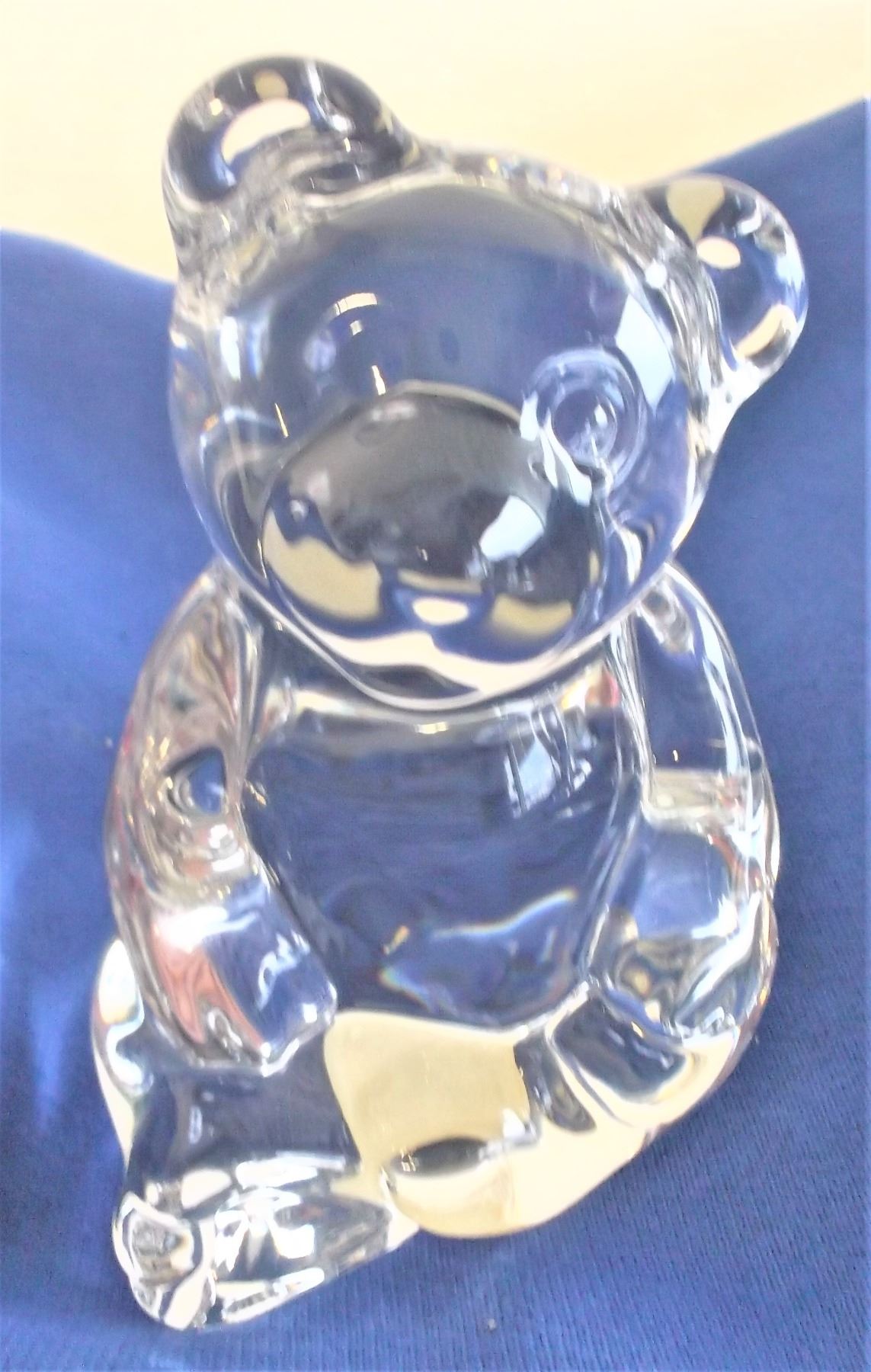 Three Princess House Lead Crystal Figurines: Cat, Puppy, and Teddy Bear