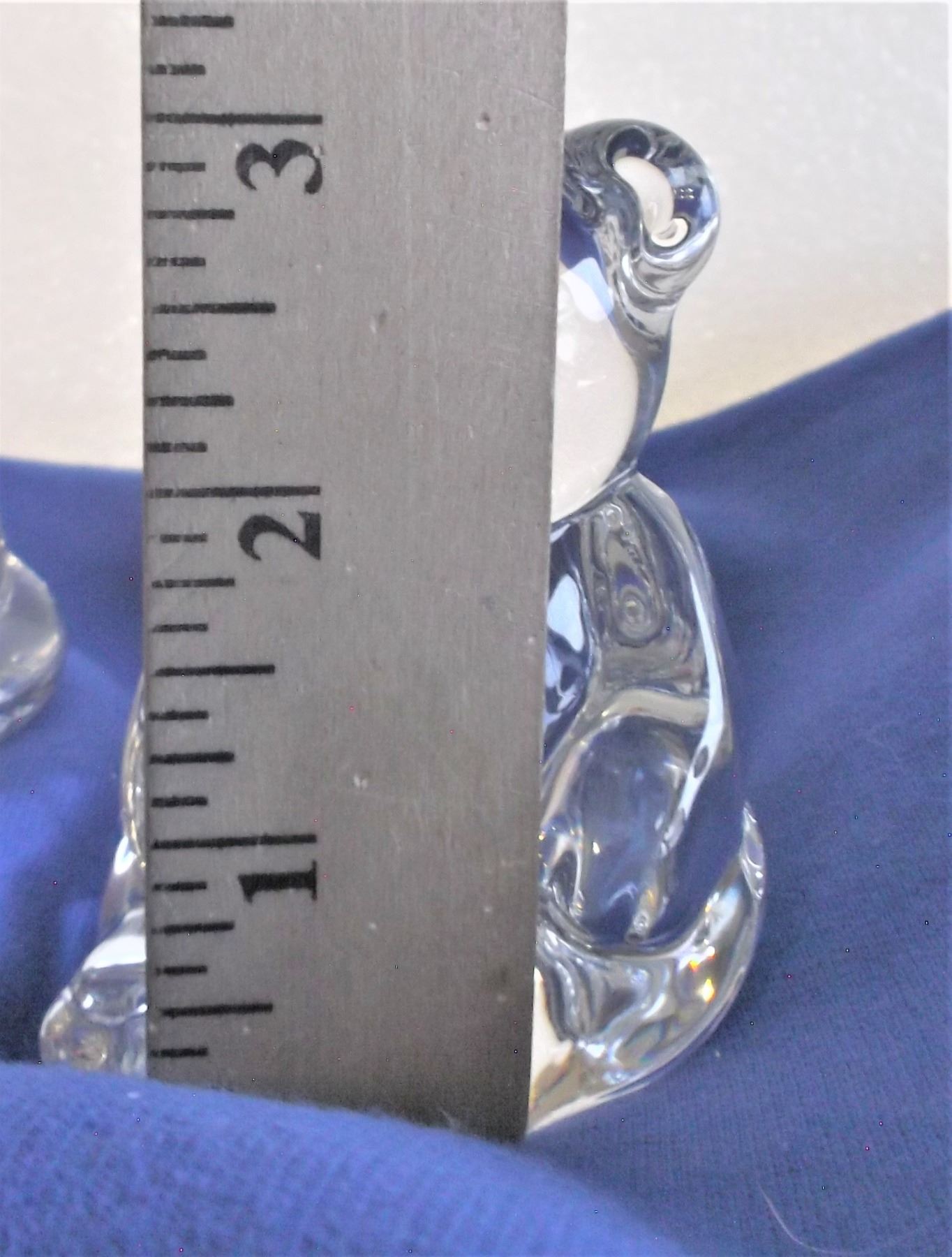 Three Princess House Lead Crystal Figurines: Cat, Puppy, and Teddy Bear