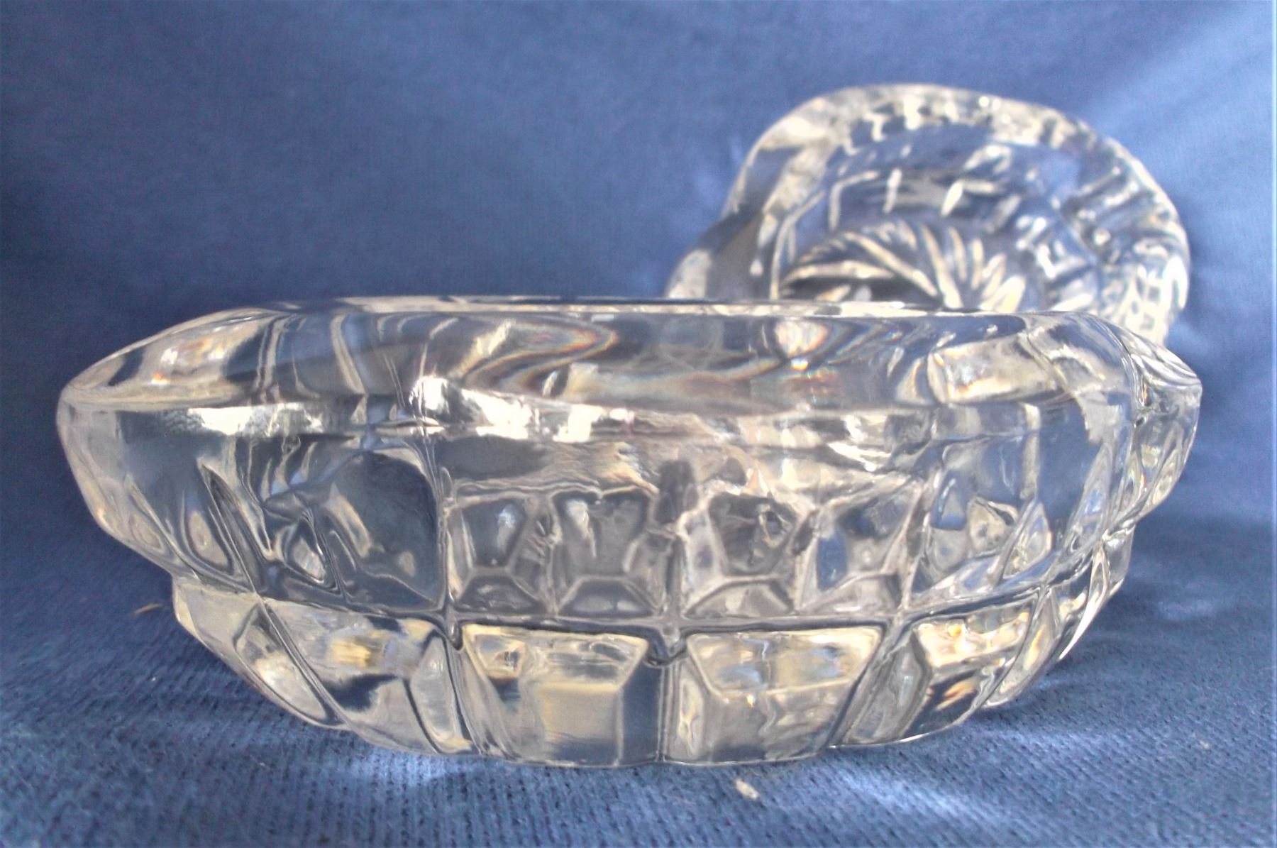 TWO Lead Crystal Ash Trays