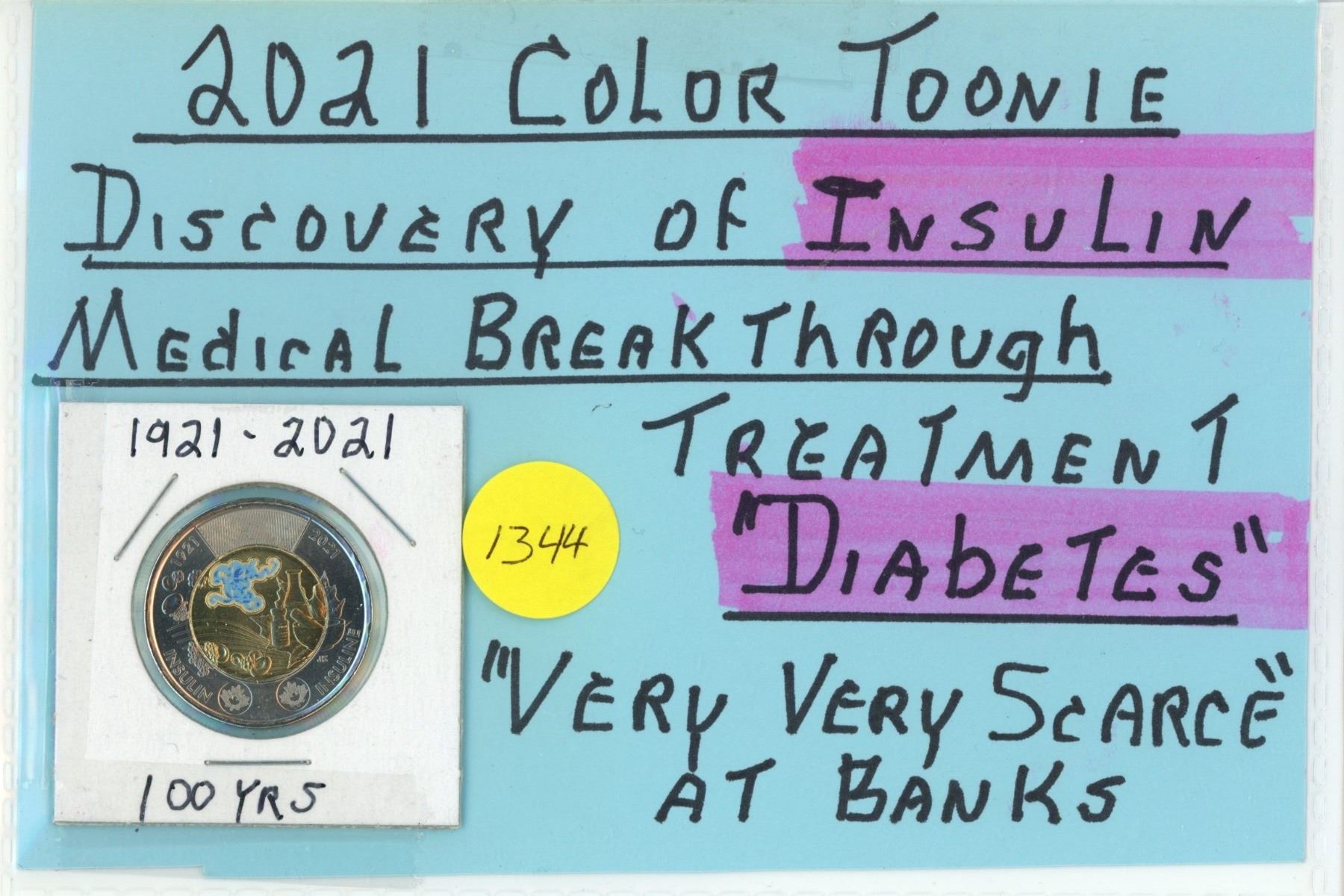 2021 Color Toonie Discovery of Insulin