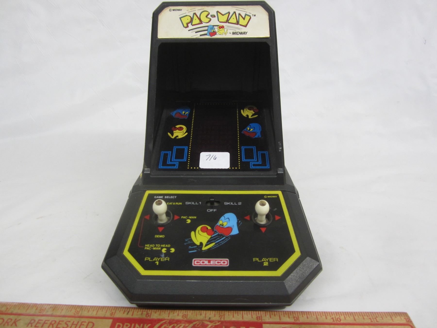 Working 1980's Pac Man Table Top Video Game Missing Battery Cover ...