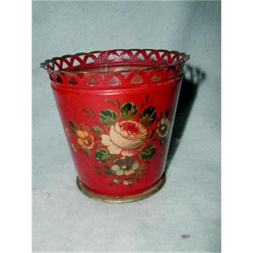 French Tole Jardinier Signed Metal 19th Century#2228022