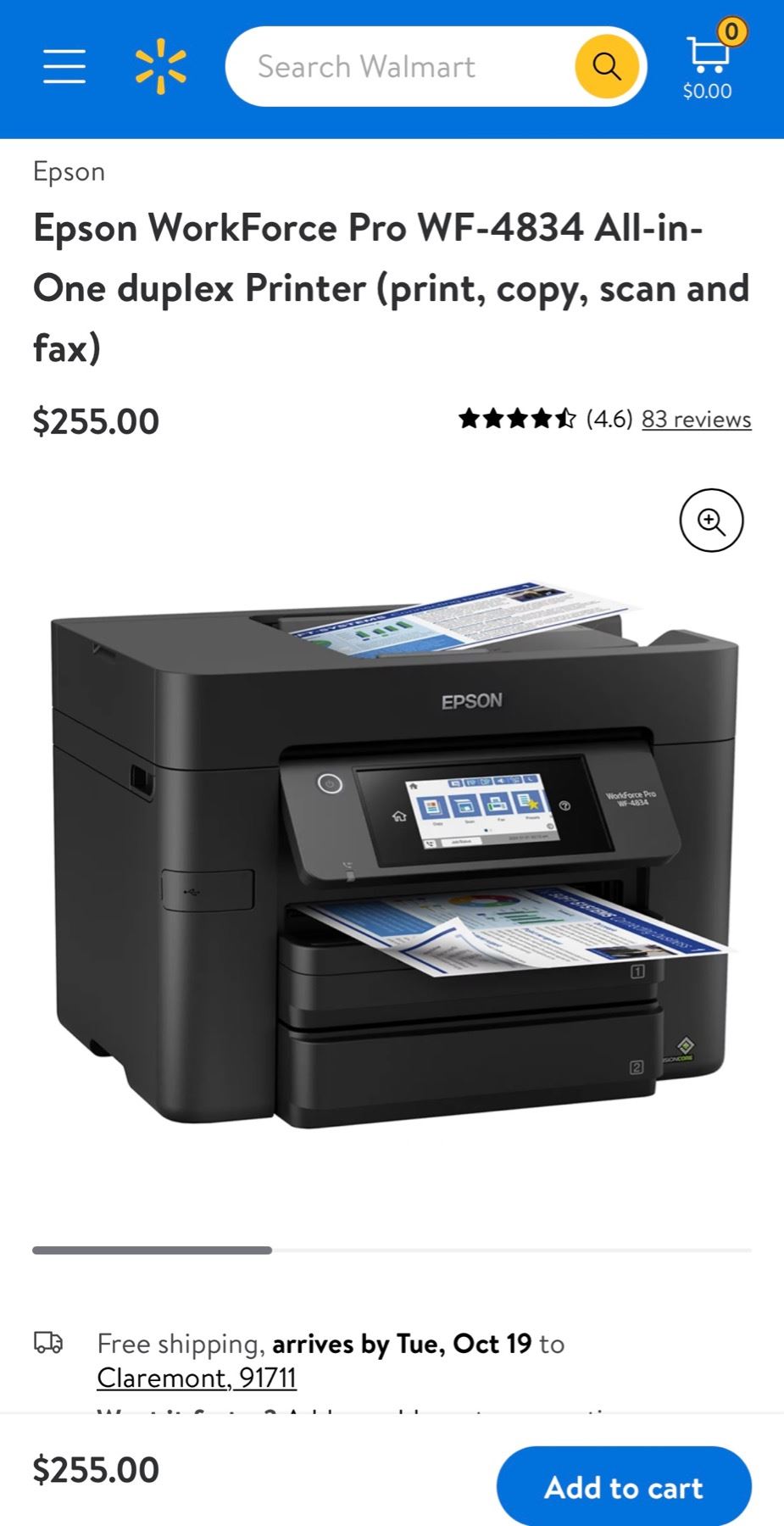 Epson WorkForce Pro WF-4834 All-in-One duplex Printer (print, copy ...