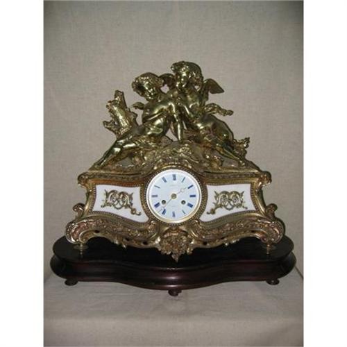 Bronze Dore Clock W/Cherubs #2207933