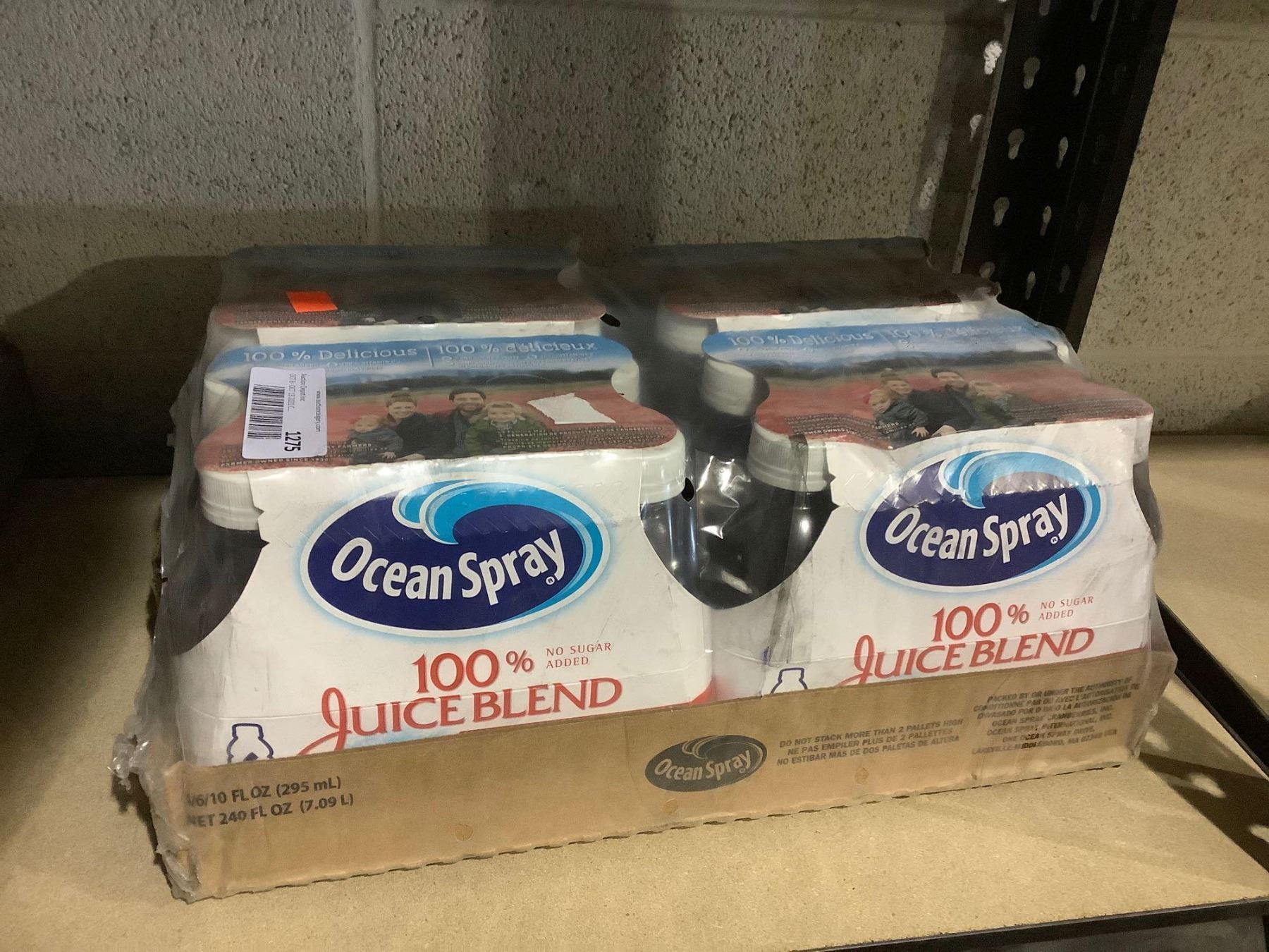 Case of Ocean Spray Cranberry Juice (4 x 6 x 295mL)