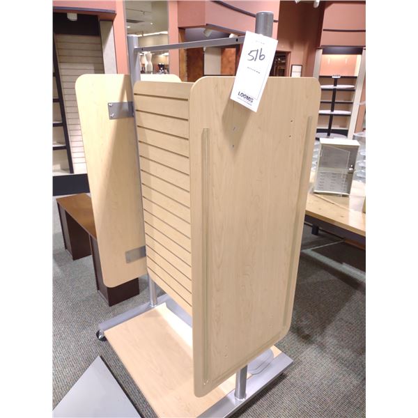 ROLLING SLAT WALL DISPLAY RACK