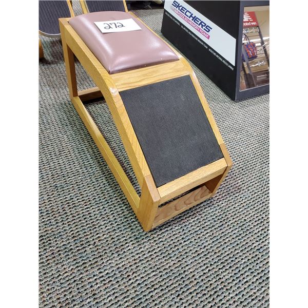 WOODEN SHOE FITTING STOOL