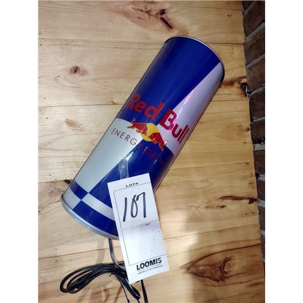 RED BULL 3-D LIGHT UP SIGN 20"L X 8"W