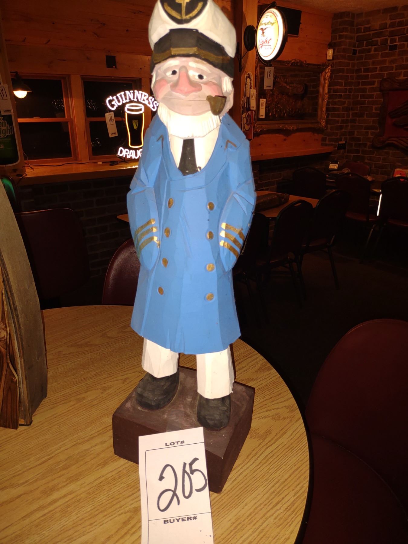 CARVED WOODEN SEA CAPTAIN FIGURE