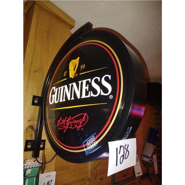 GUINNESS WALL MOUNTED ELECTRIC LIGHT UP SIGN, 19"D
