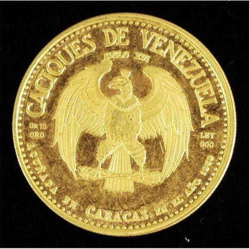 VENEZUELAN GOLD COIN Chacao, 16 grams CONDITI