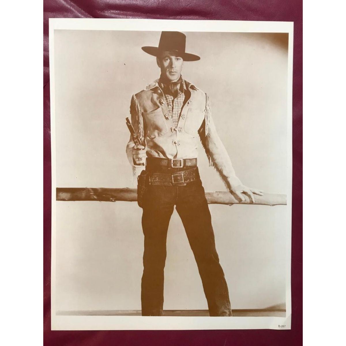 Western Movie Cowboy Gary Cooper Sepia Photo Print