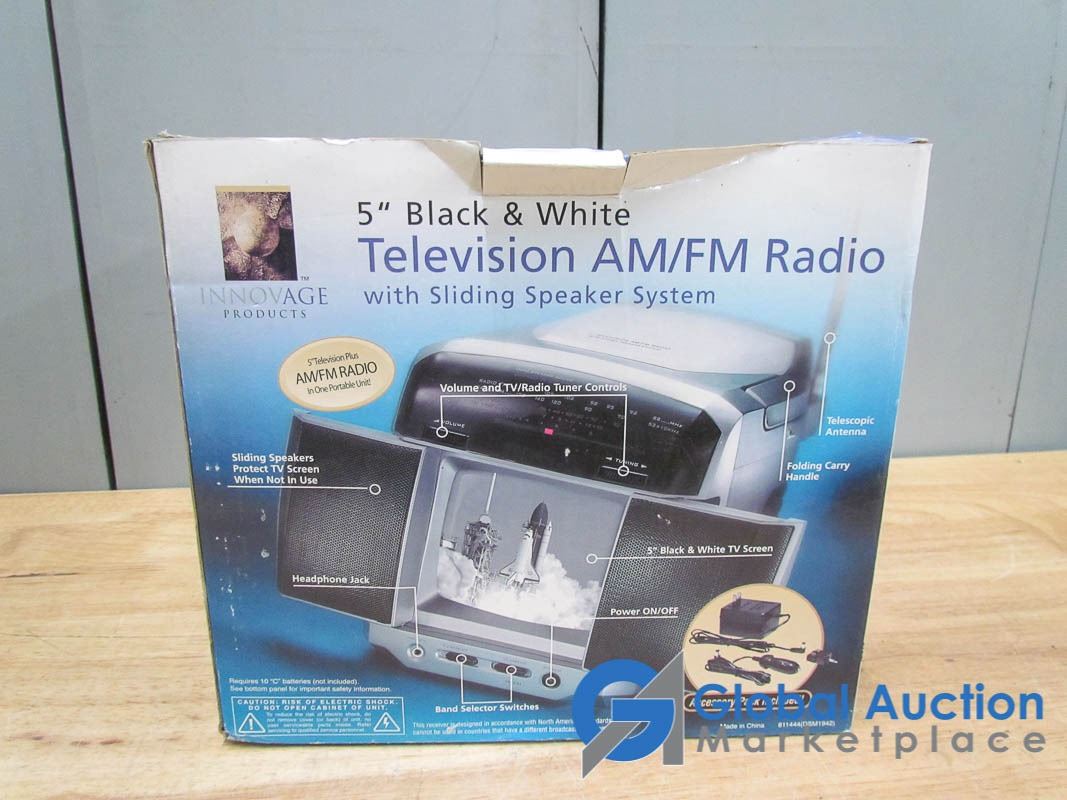 5" Black & White Television AM/FM Radio