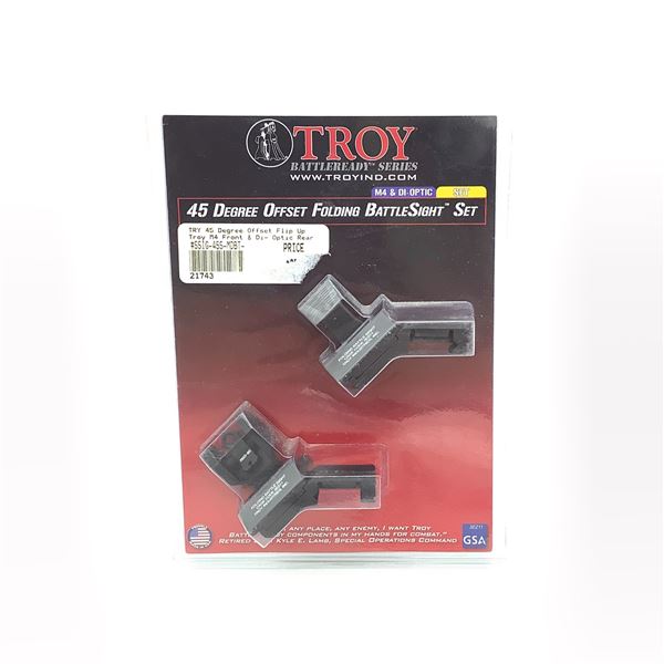 Troy 45 Degree Offset Folding Battle Sight Set M4 Front and Di-Optic ...