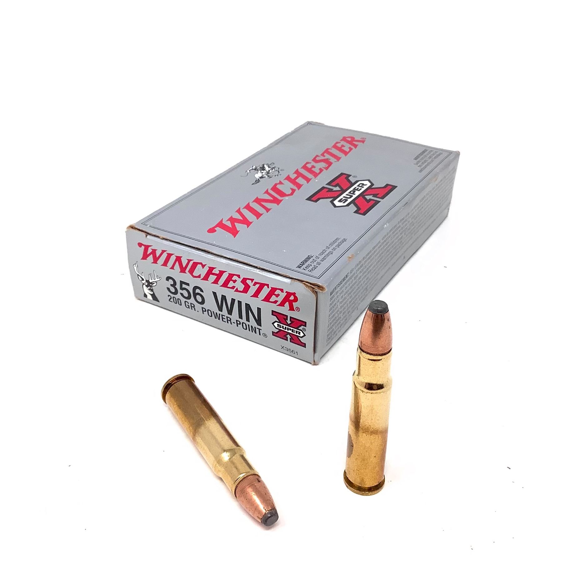 Winchester Super X 356 Win 200 Grain Power Point Ammunition, 19 Rounds