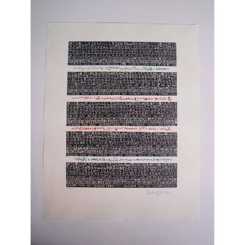 ISIDORE ISOU H.Sig Litho Lettrisme Rumanian French