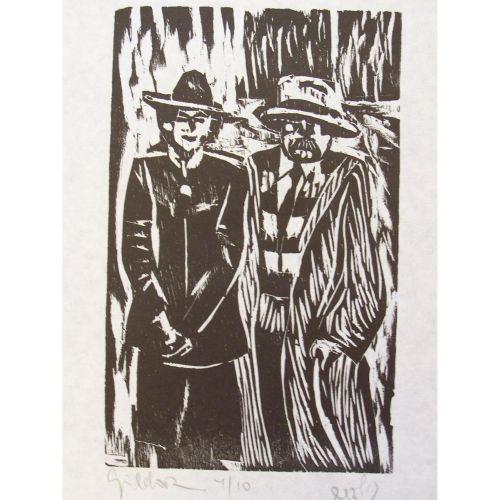 JACOB GILDOR Woodcut Israeli Art