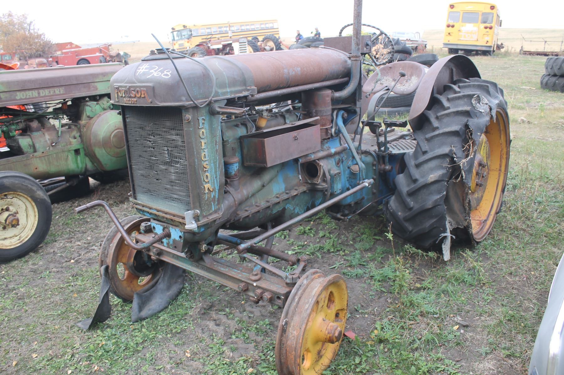 Fordson-Major Tractor s/n 3218271 ; Crank Start; 4cyl Gas; Belt Pulley ...