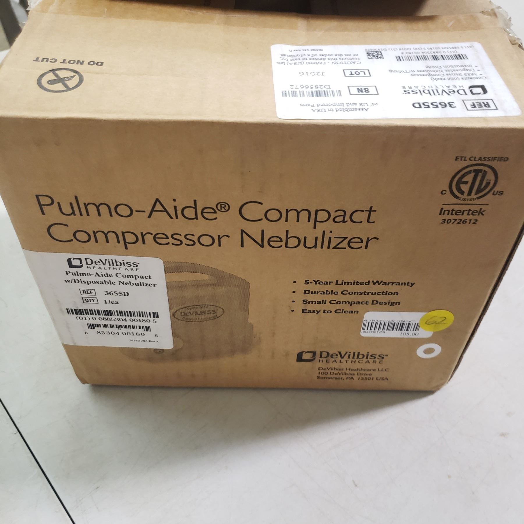 DeVilbiss Healthcare Pulmo-Aide Compact Compressor Nebulizer