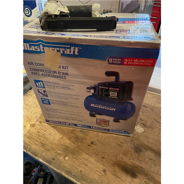 Mastercraft Air Compressor Kit with Air Stapler