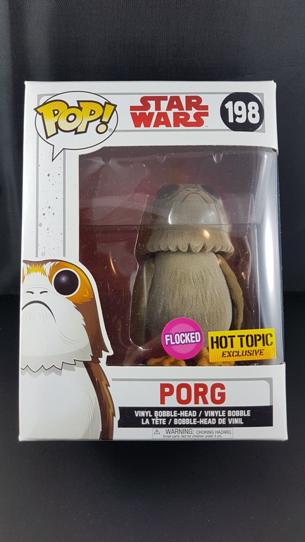 Funko Pop Vinyl Star Wars Porg Flocked Hot Topic Exclusive