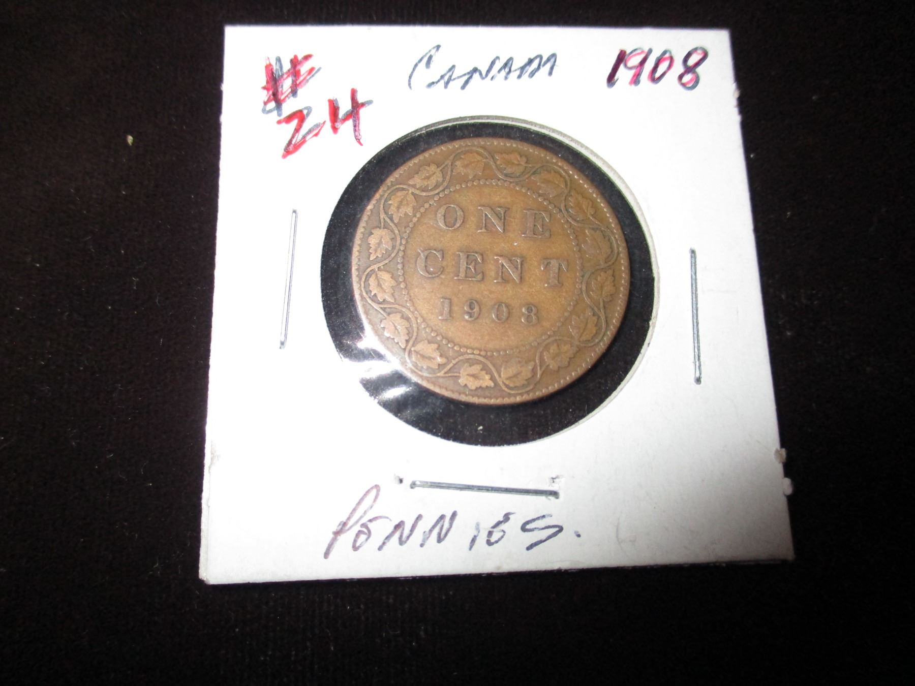 1908 CANADA KING EDWARD VII LARGE PENNY