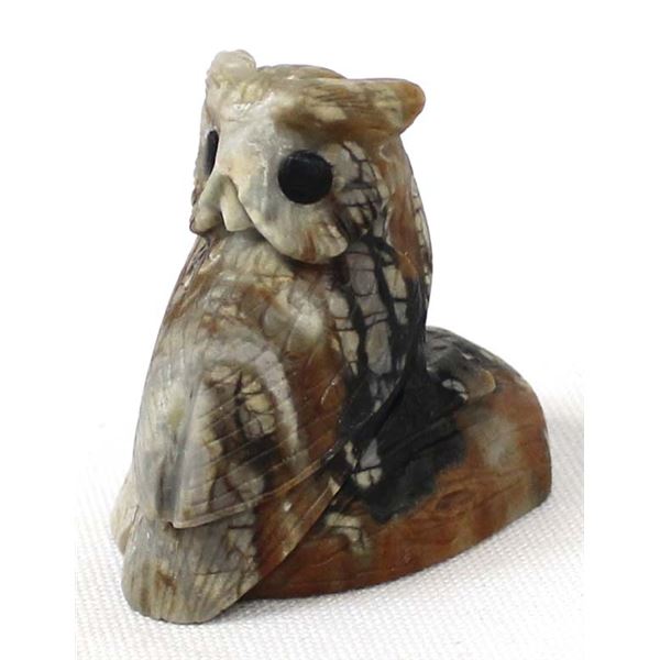 Zuni Picasso Marble Owl Fetish, Michael Coble Sr. Zuni Picasso Marble Owl Fetish, Michael Coble Sr.