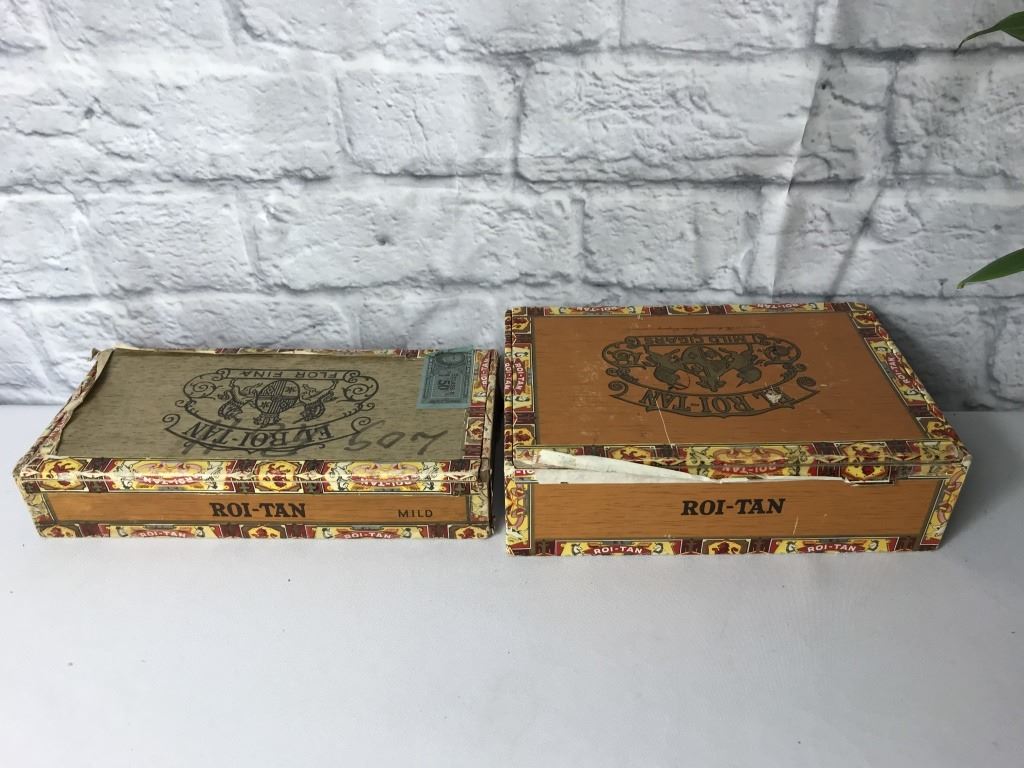 Cigar Boxes " Roi-Tan" Fresh Golfers, "Rio Tan"