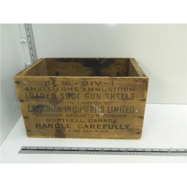 Loaded Shot Gun Shells Wooden Box