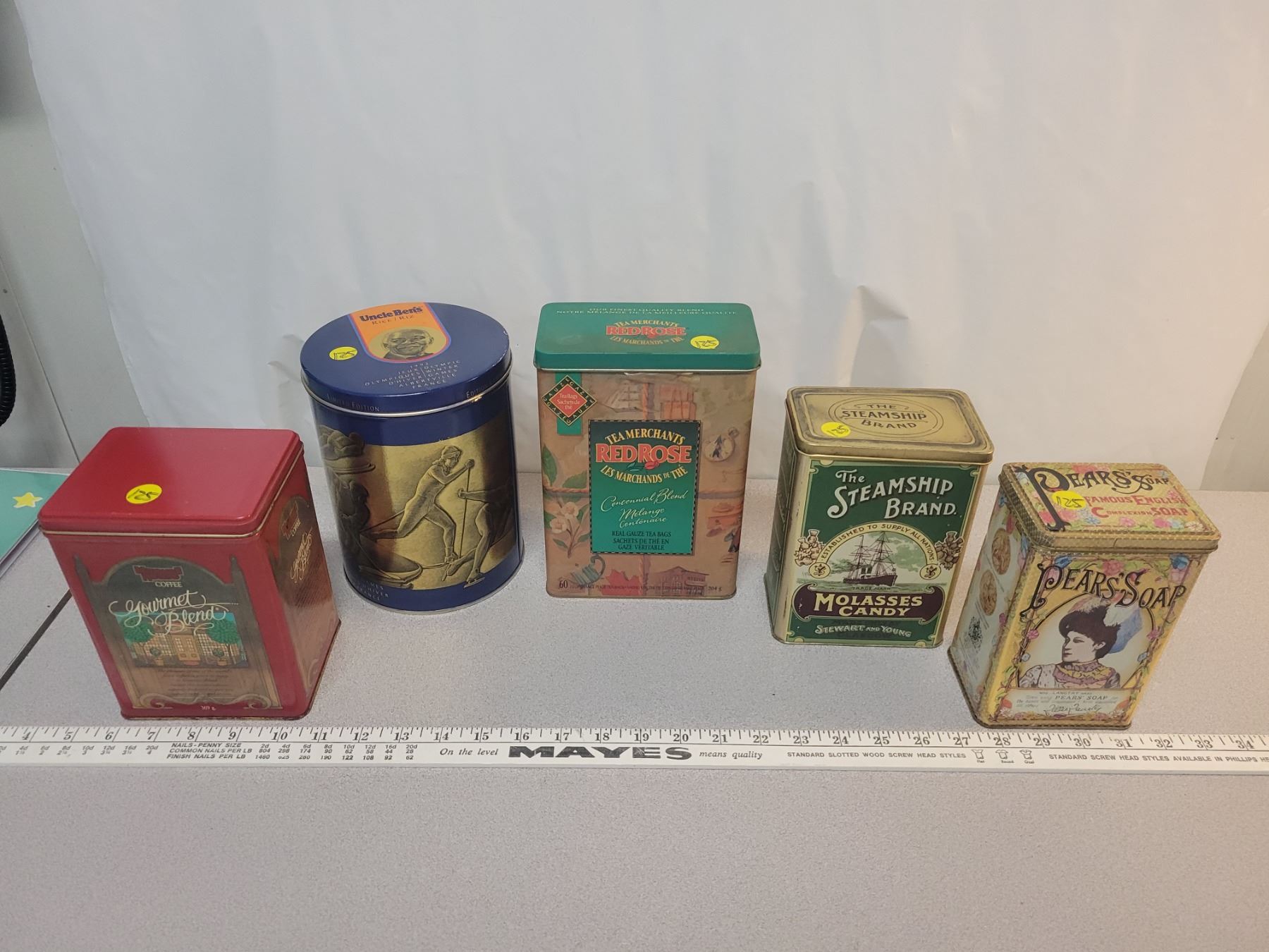 5 Collector tins - Schmalz Auctions