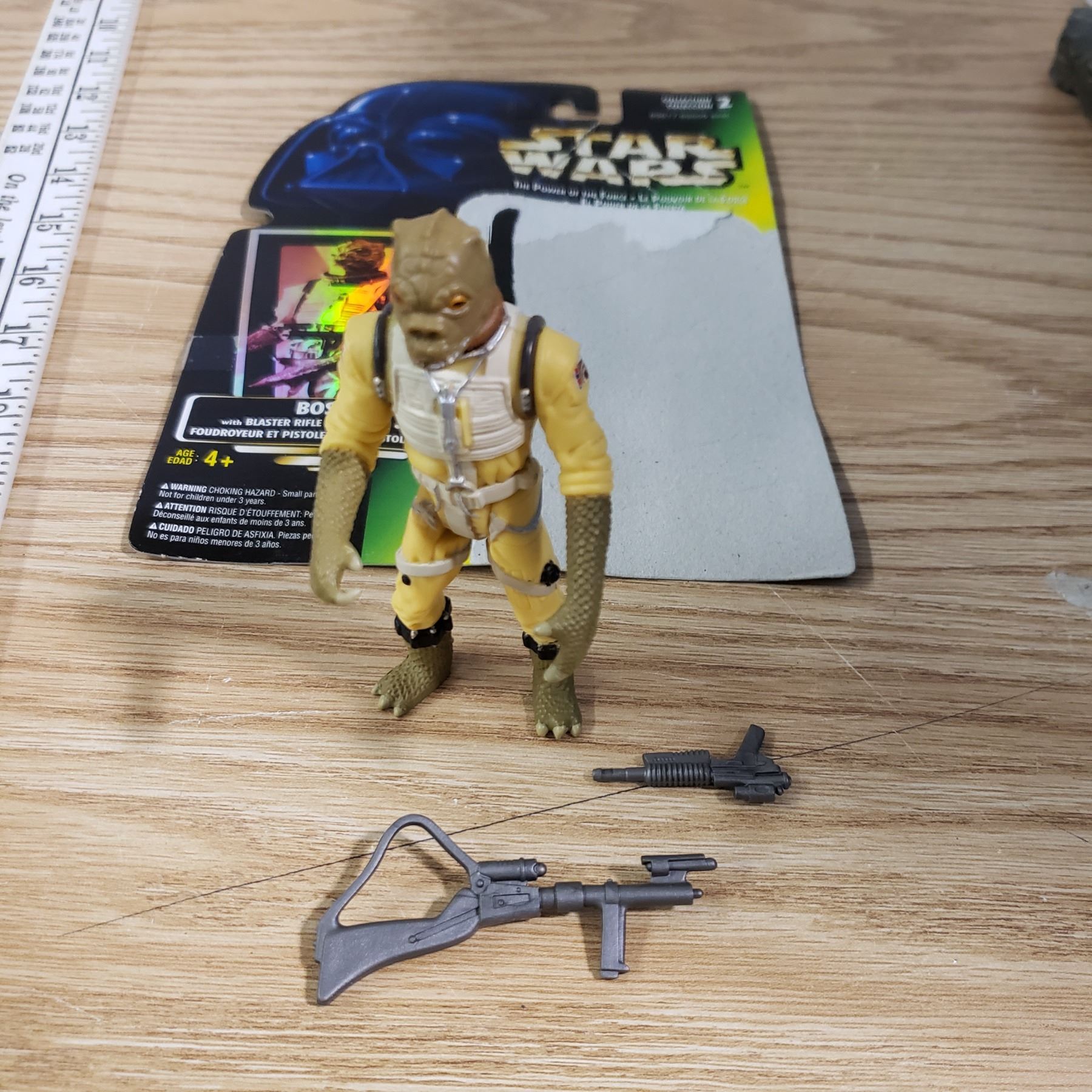 Star Wars Power of The Force Bossk w/ Blaster Rifle and Pistol MINT ...