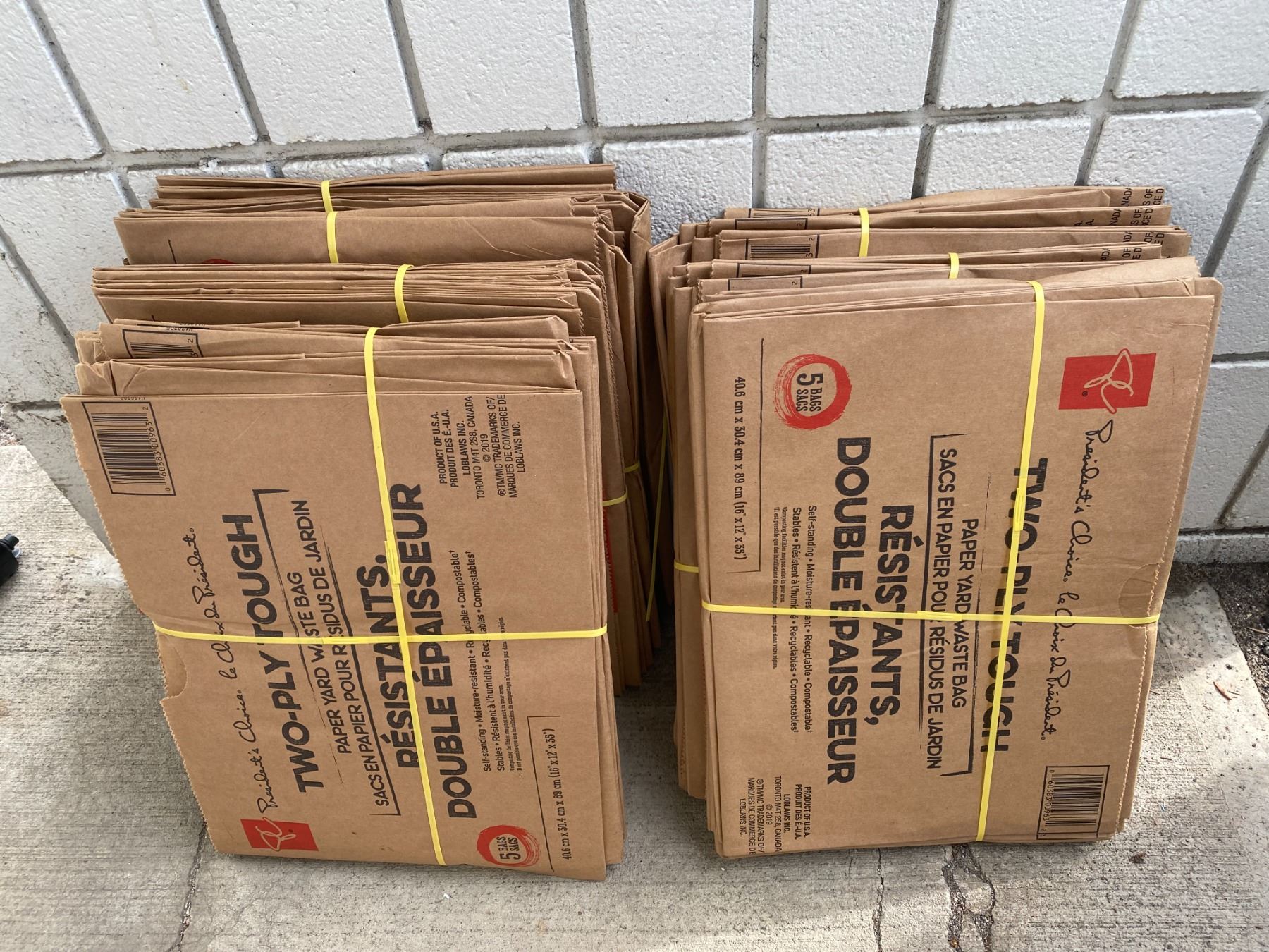 7 paper yard waste bundles d bags per bundle