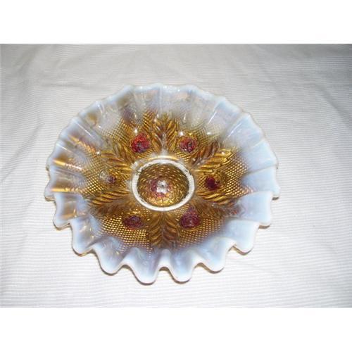 Northwood Bullseye & Leaves Wavy Bowl #2278063