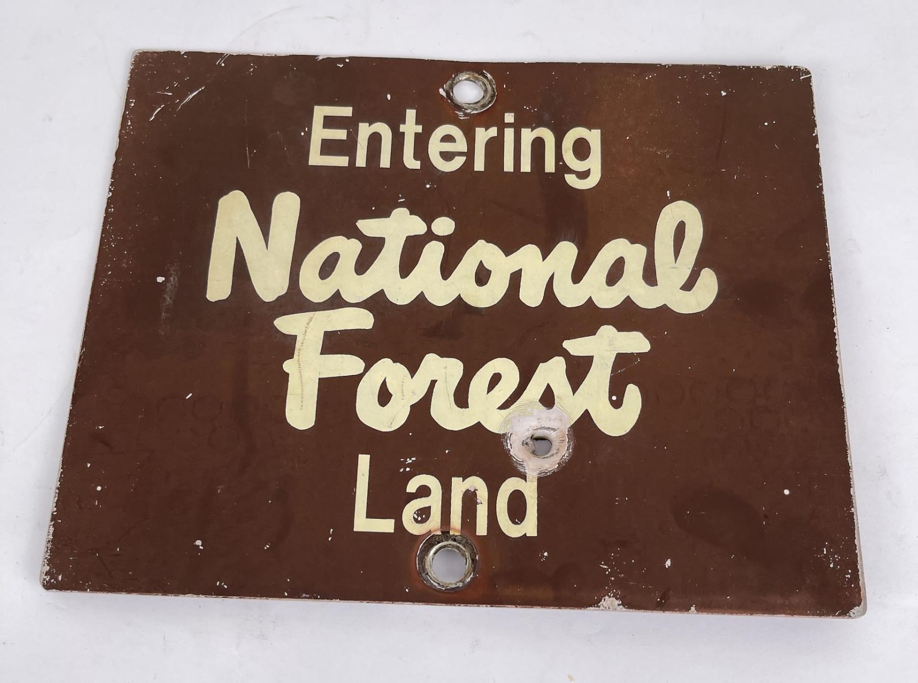 Vintage Montana National Forest Service Sign