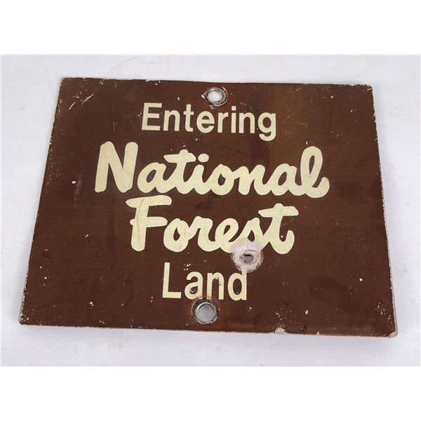 Vintage Montana National Forest Service Sign