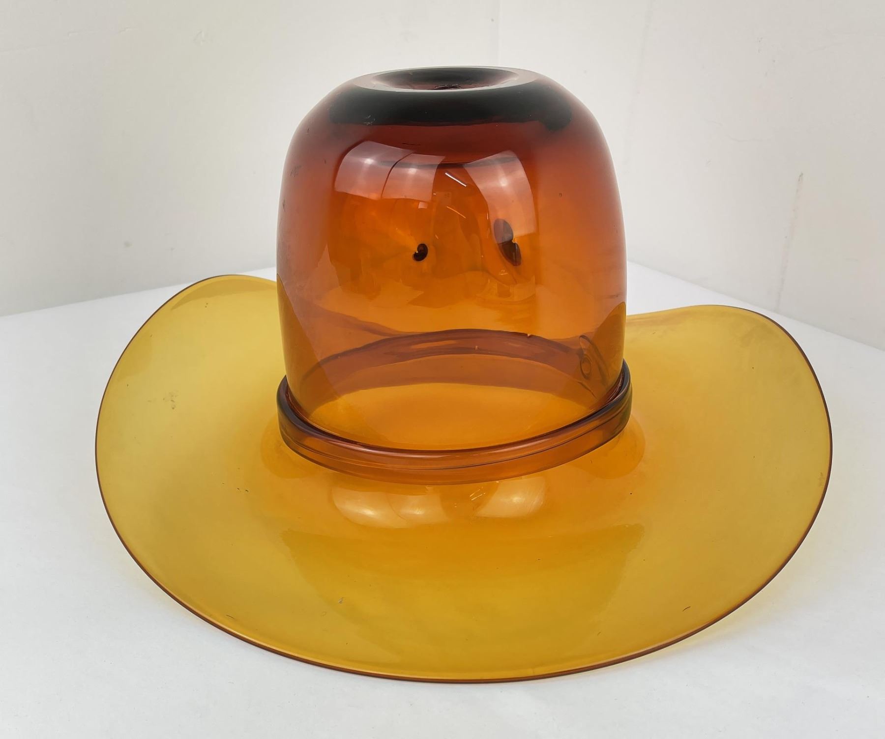 Blenko Glass Cowboy Hat Bowl