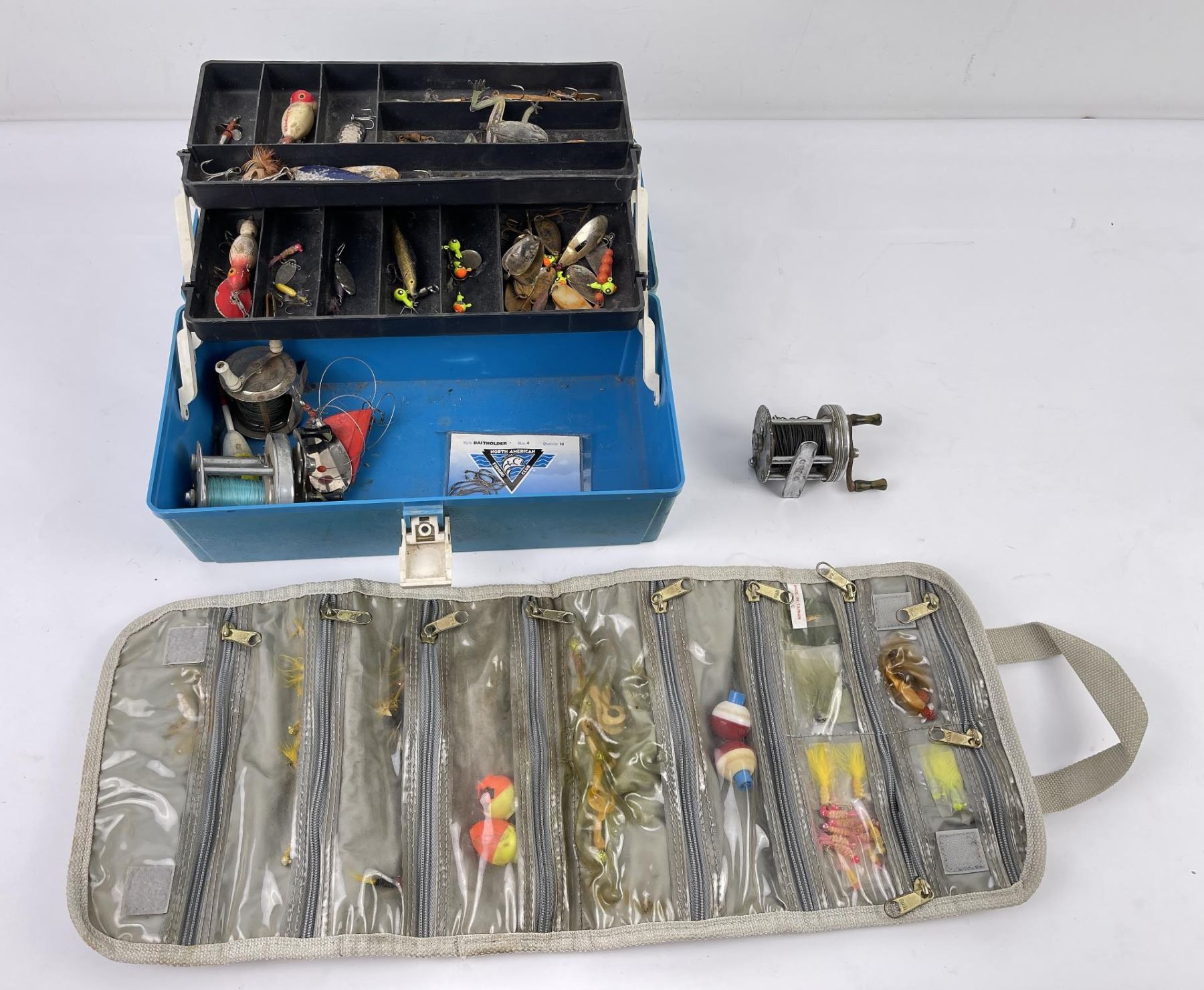 Vintage Fishing Tackle Box and Contents