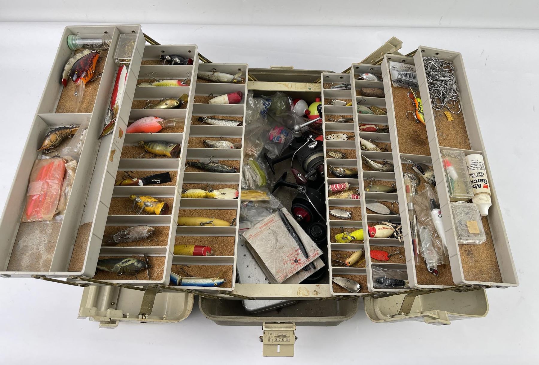 Vintage Fishing Tackle Box and Contents