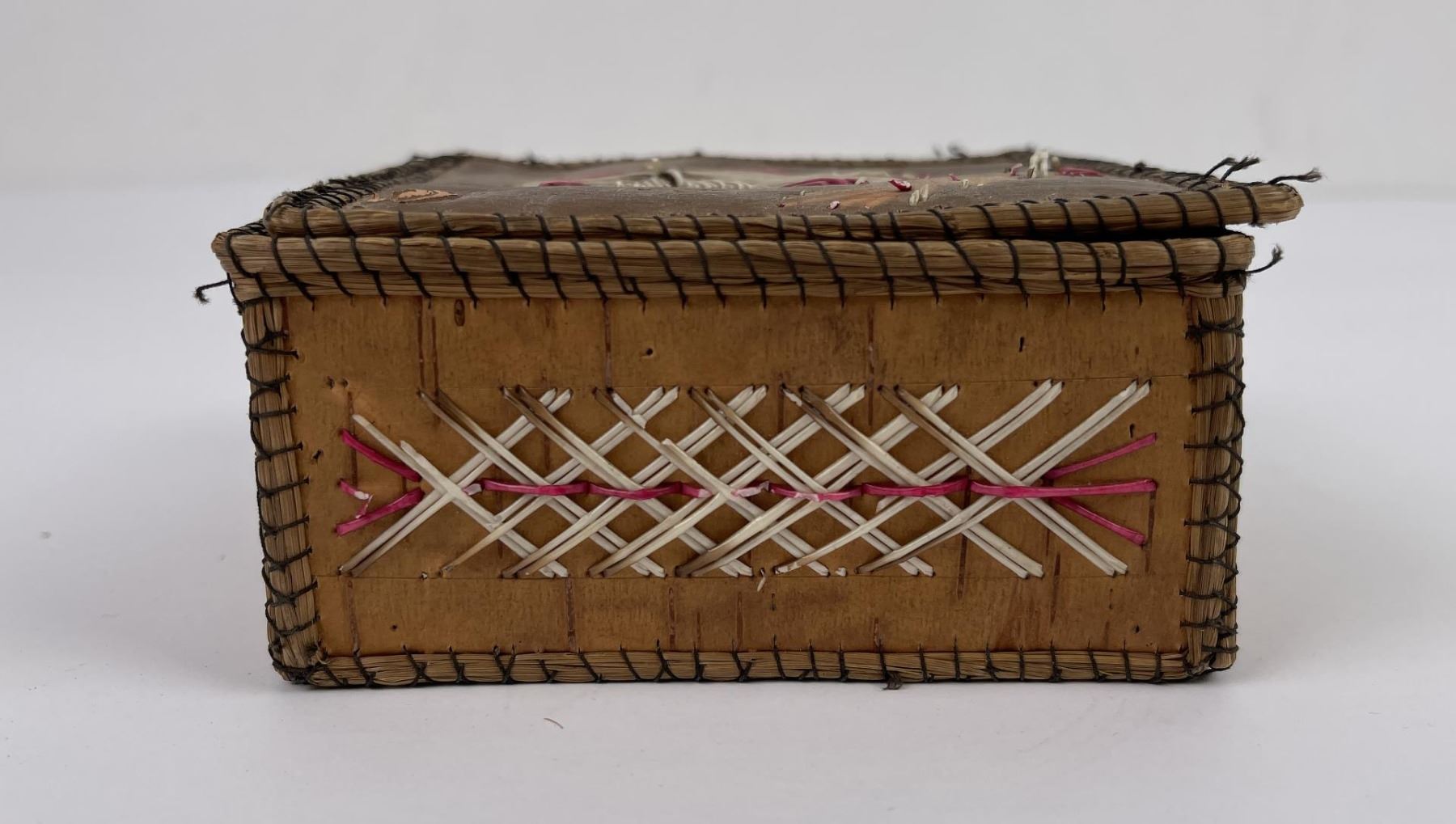 Native American Indian Porcupine Quill Box