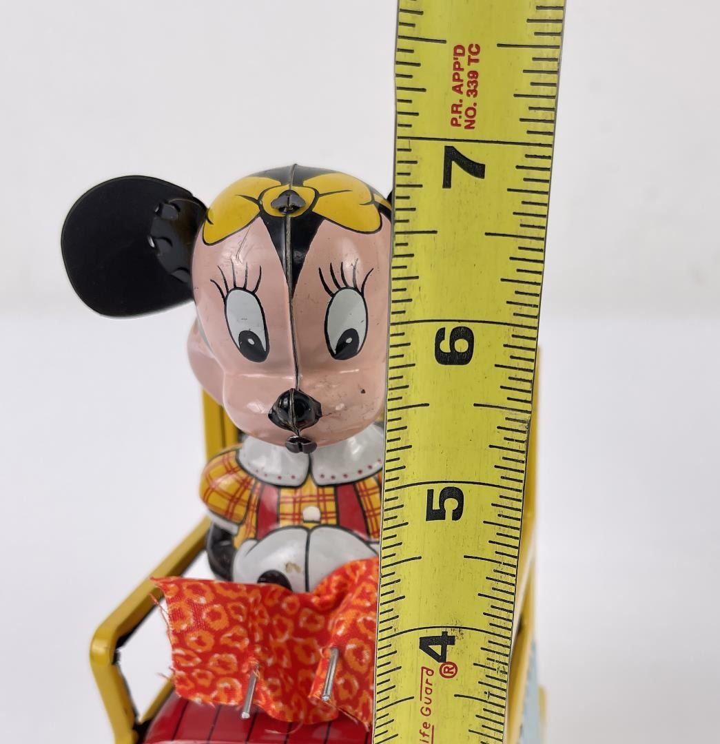 Pair of Minnie Mickey Mouse Wind Up Toys Marx