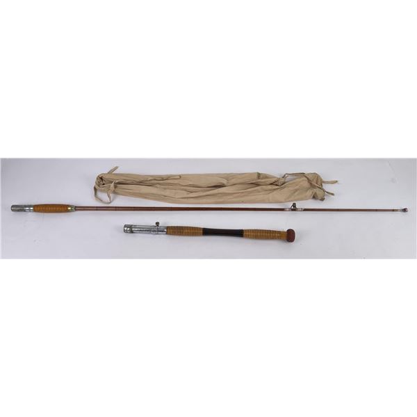 Antique Bamboo Fly Fishing Rod Kingfisher
