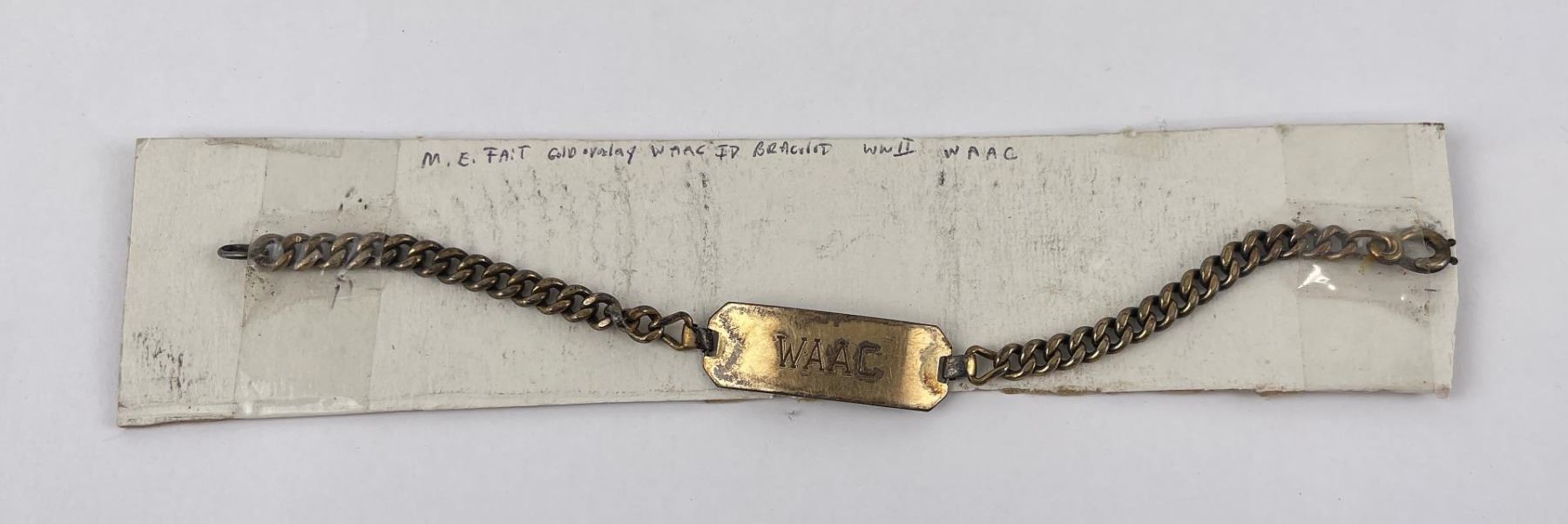 WW2 WAAC ID Bracelet Womens Army Corps
