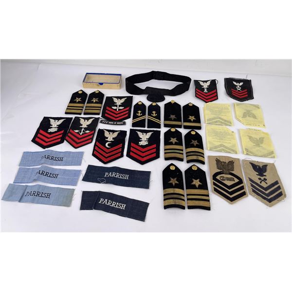 Group of US Navy Patches WW2