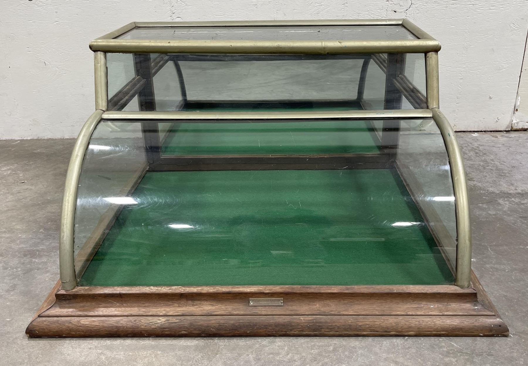 Antique Oak Knittel Display Show Case