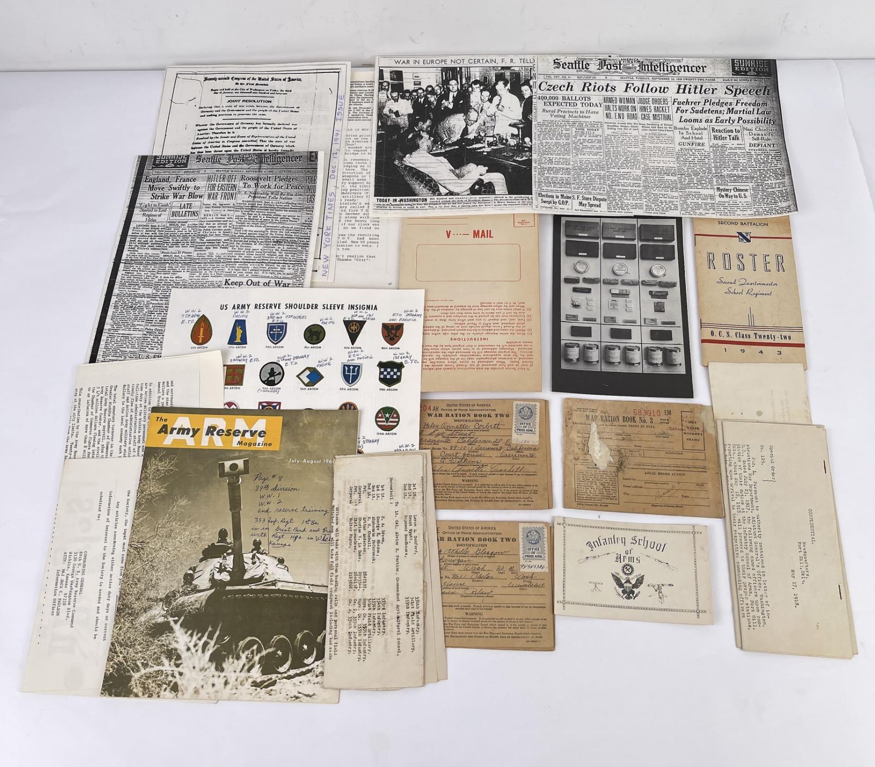 Group of US Army Paperwork