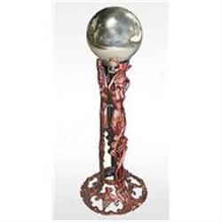 RUST CAST IRON GAZING BALL / NEW #2270939